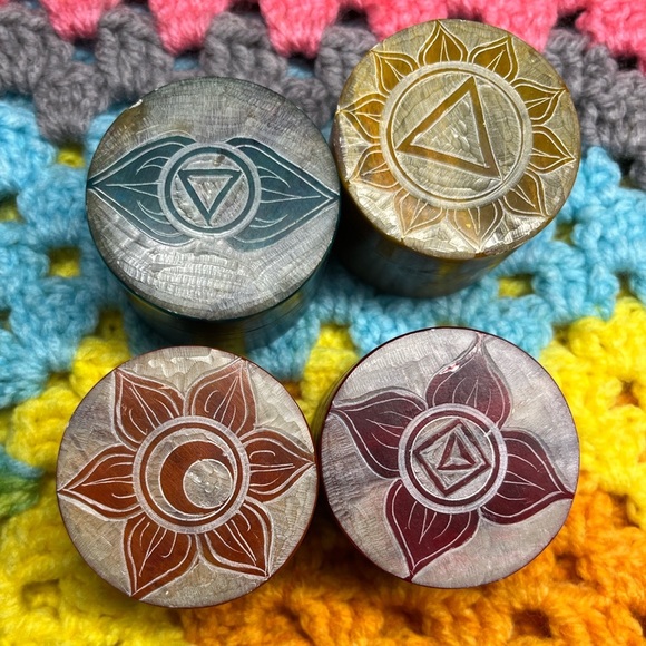 Accents | Chakra Soapstone Carved Containers 4 | Poshmark